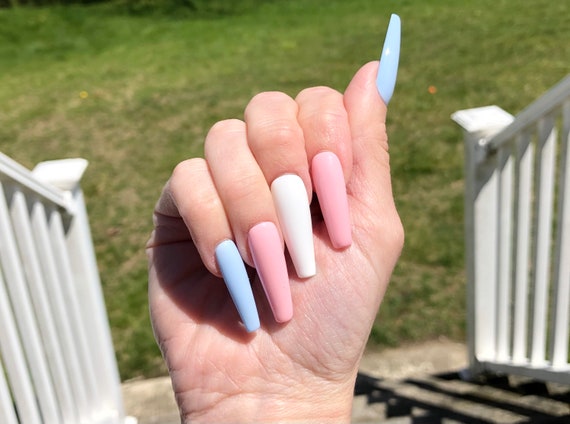 Transgender Pride Press on Nails | Etsy