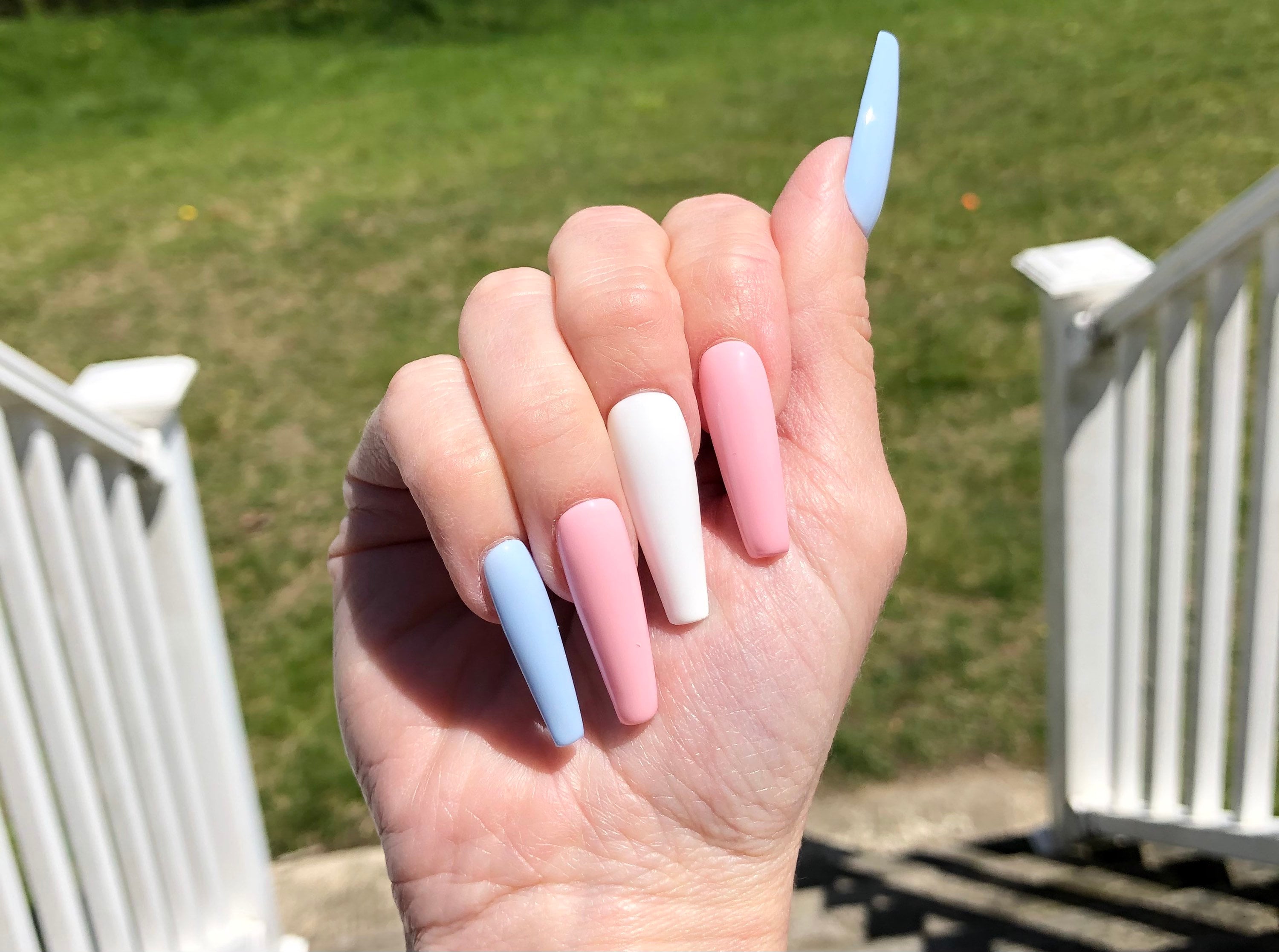 Transgender Pride Press on Nails - Etsy