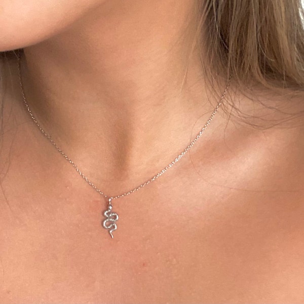 Silver Snake Charm - Etsy