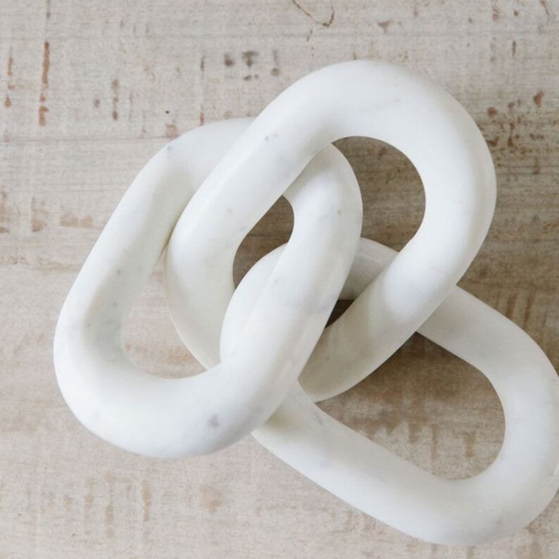 Marble White Chain Link Decoration - Etsy