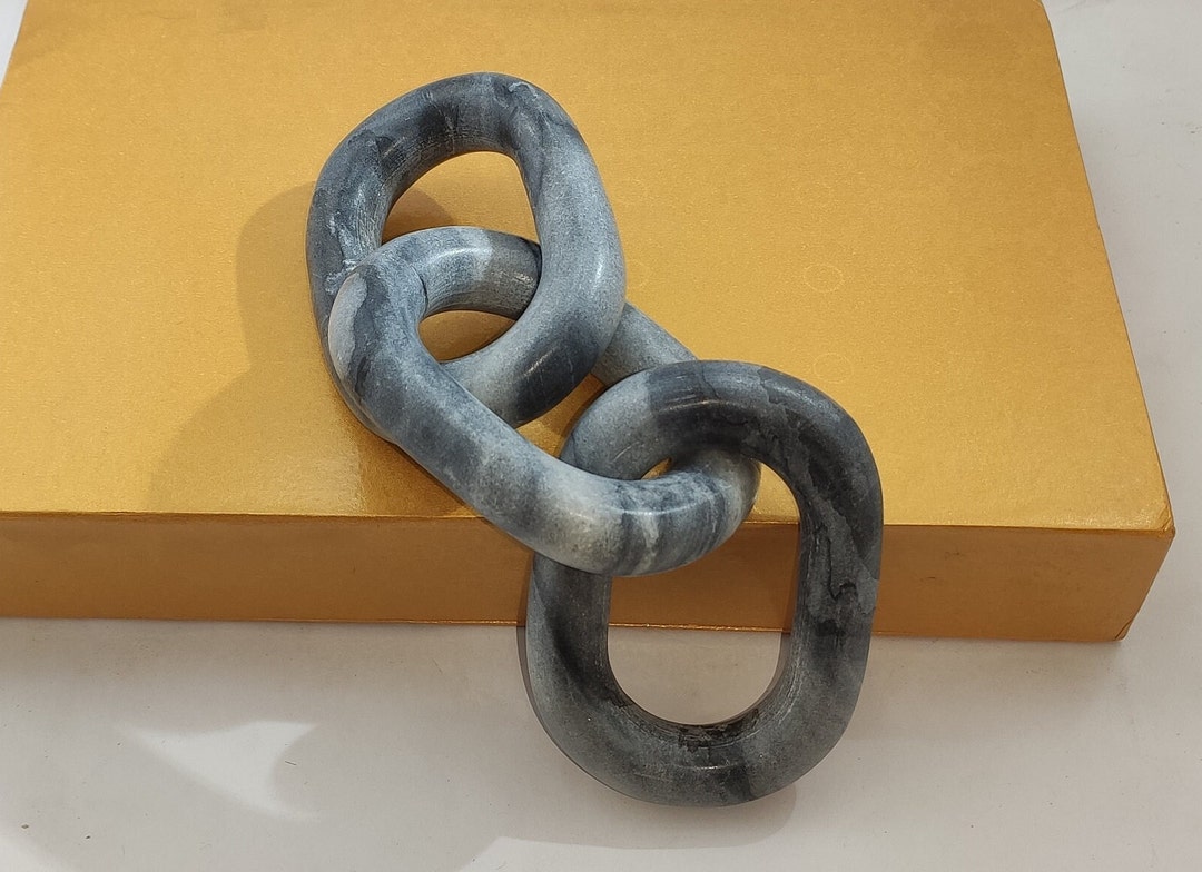 Three Link Marble Chain Grey - Etsy