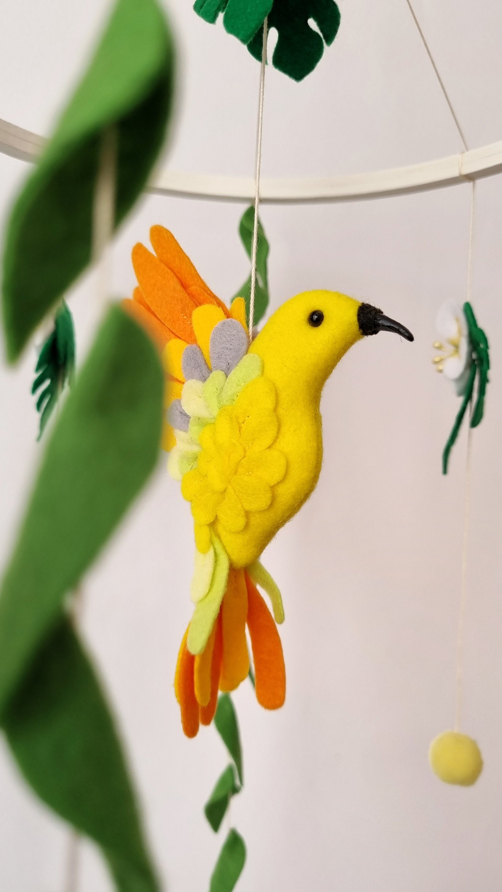 Bird Baby Mobile Nursery Decor Color Nusery Mobile Newborn Baby Shower ...