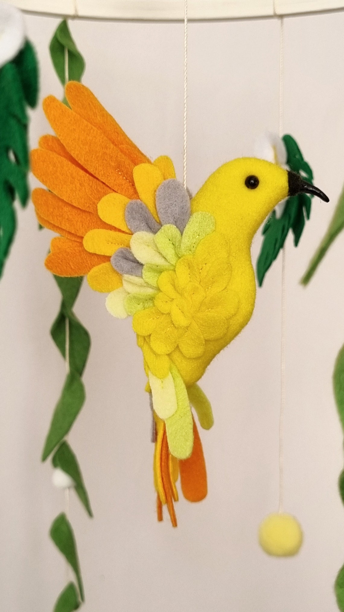 Bird Baby Mobile Nursery Decor Color Nusery Mobile Newborn Baby Shower ...