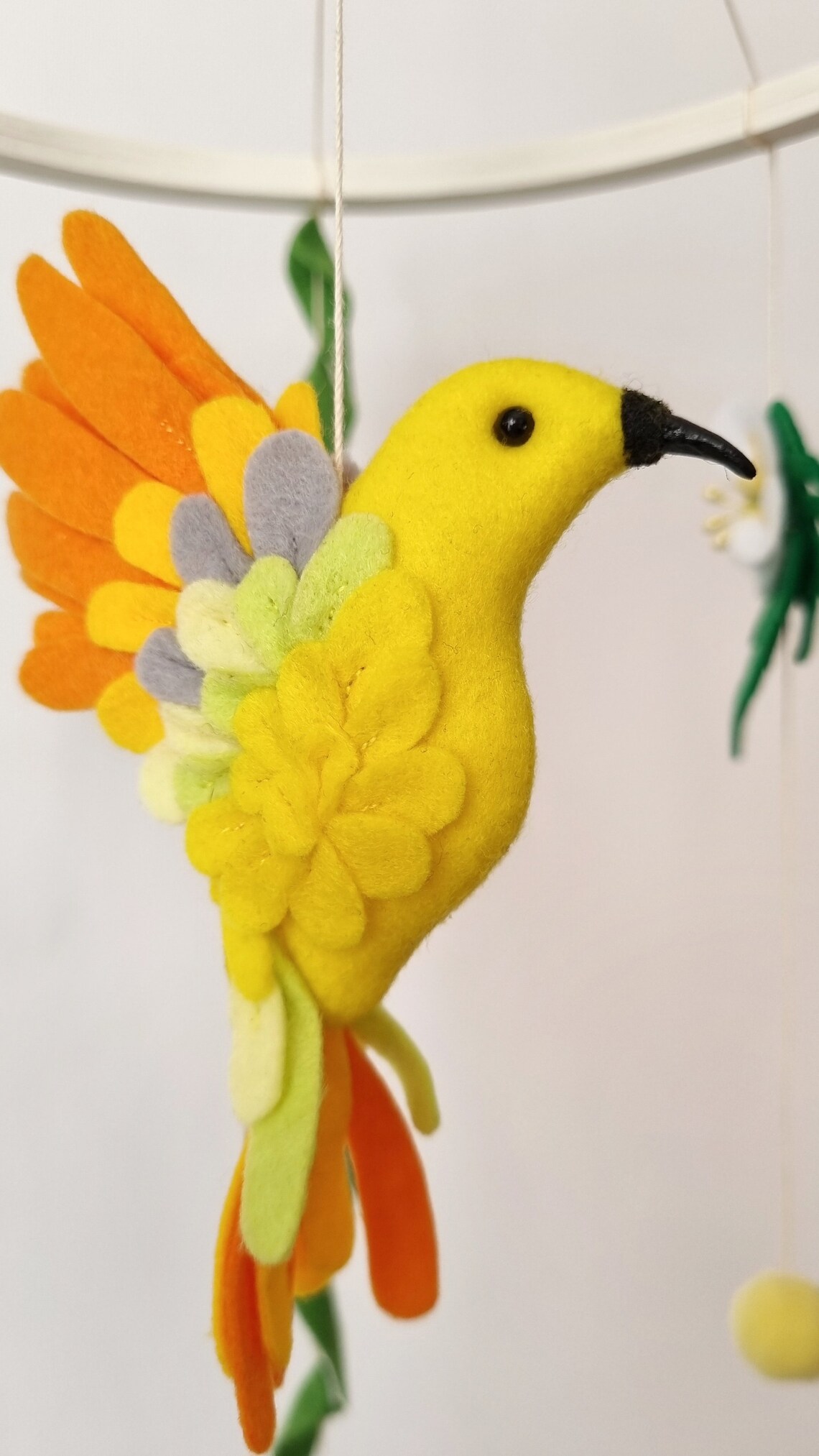 Bird Baby Mobile Nursery Decor Color Nusery Mobile Newborn Baby Shower ...