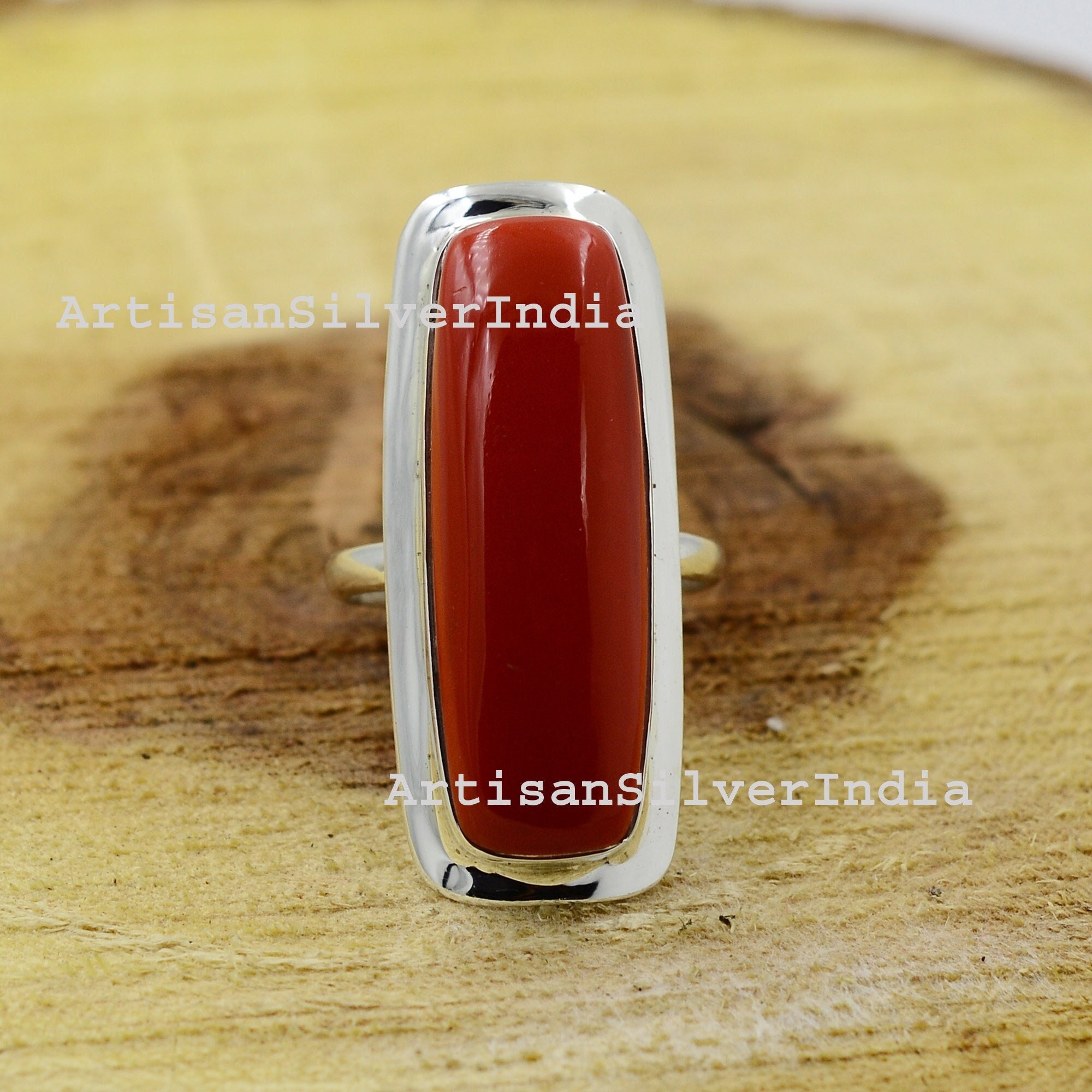 Red Coral Ring Gemstone Ring Women Ring 925 Silver Ring - Etsy