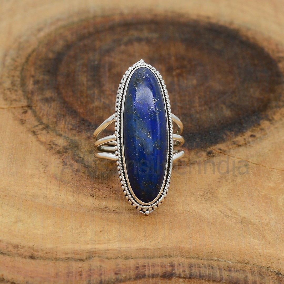 Lapis Ring, Blue Lapis Ring, Gemstone Ring, 925 Sterling Silver Ring ...