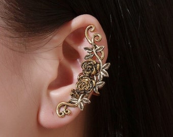 Flower Ear Cuff | Etsy
