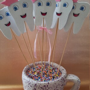 24 Pcs First Tooth Topper, Fairy Party,tooth Decoration, Sparkle Tooth ...