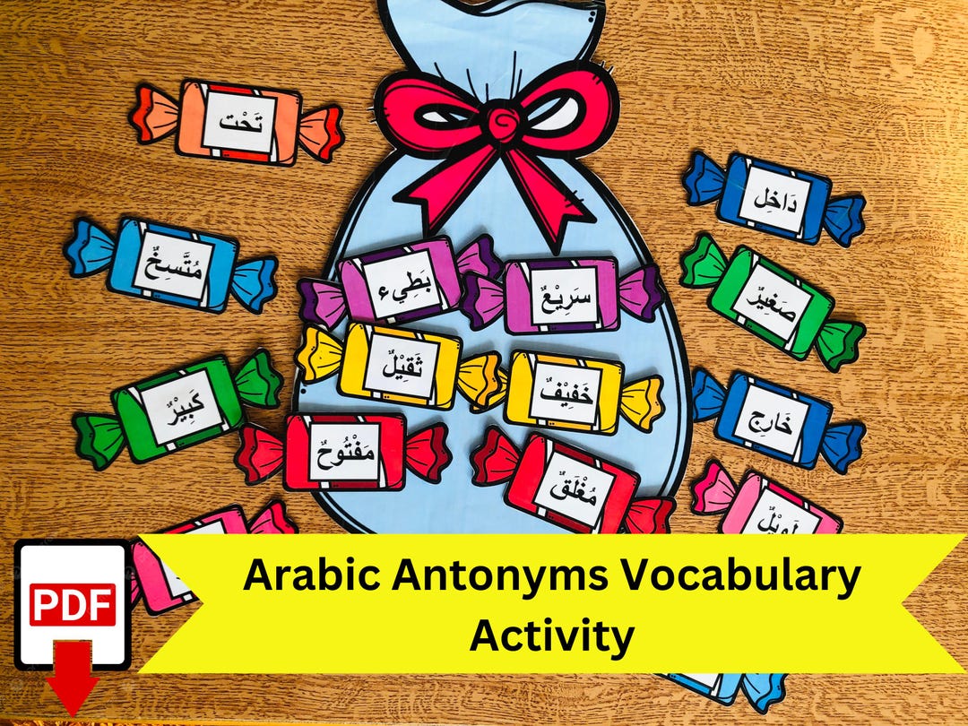 Arabic Antonyms Matching Game| Learn Opposites in Arabic| Fun Candy ...