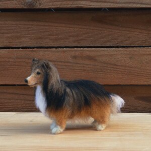 Needle Felted Sheltie Dog, Custom Order Needle Felted Dog, Handmade ...