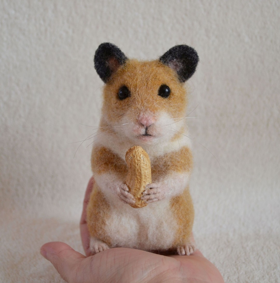 Needle Felted Hamster, Soft Sculpture Animals, Hamster Replica, Custom ...