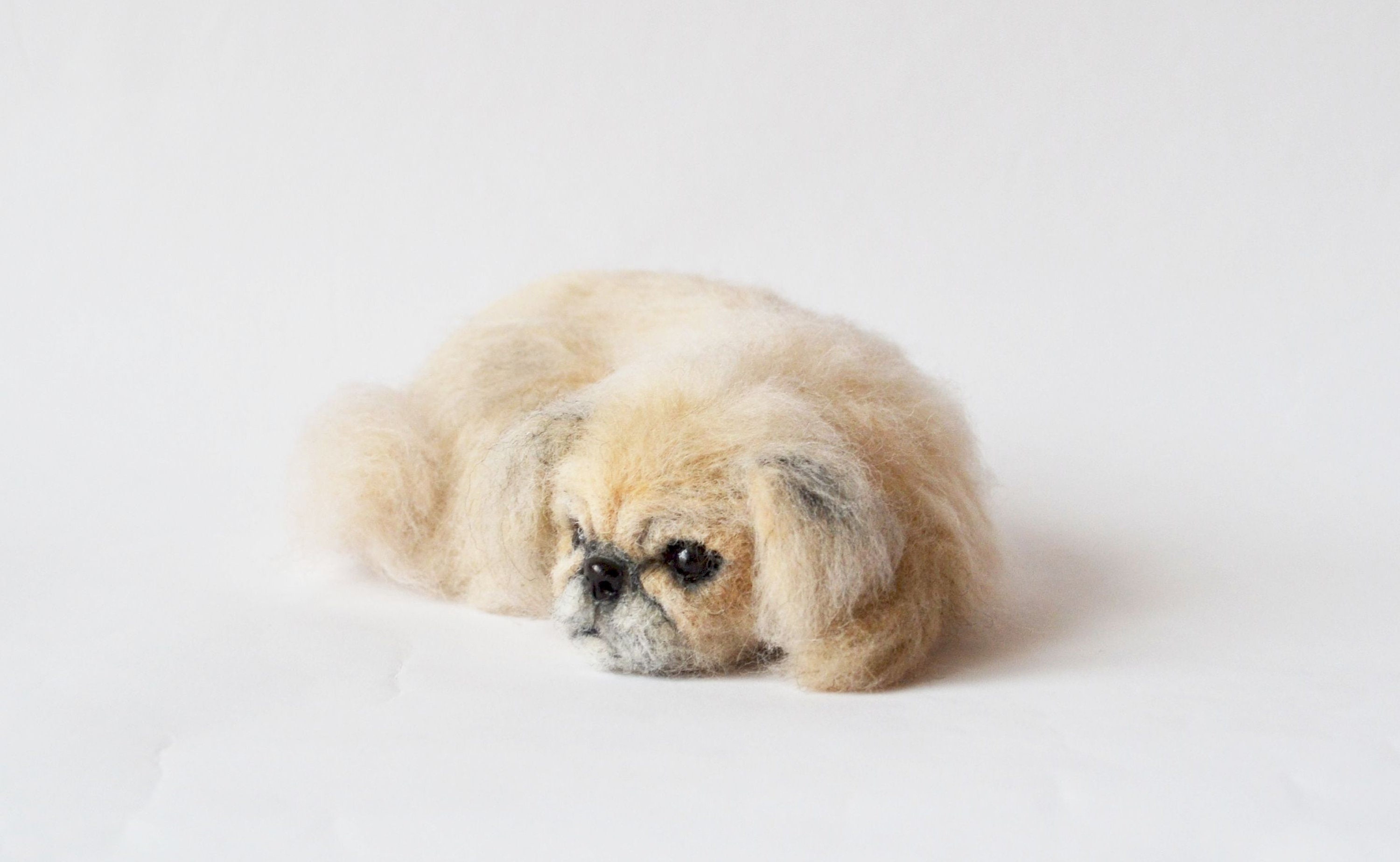 Miniature Pekingese Custom Dog Sculpture Figurine, Felt Portrait ...