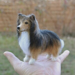 Needle Felted Sheltie Dog, Custom Order Needle Felted Dog, Handmade ...