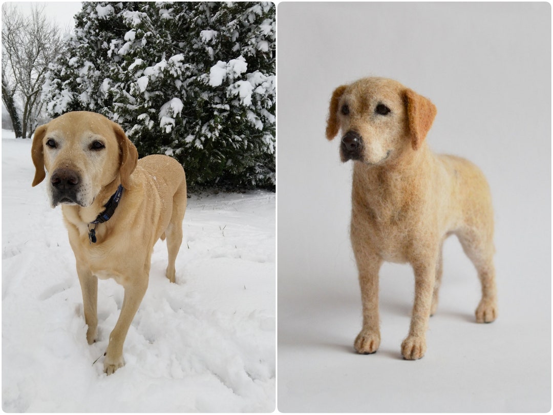 Custom Needle Felted Labrador, Felted Dog Sculpture, Custom Made Dog ...