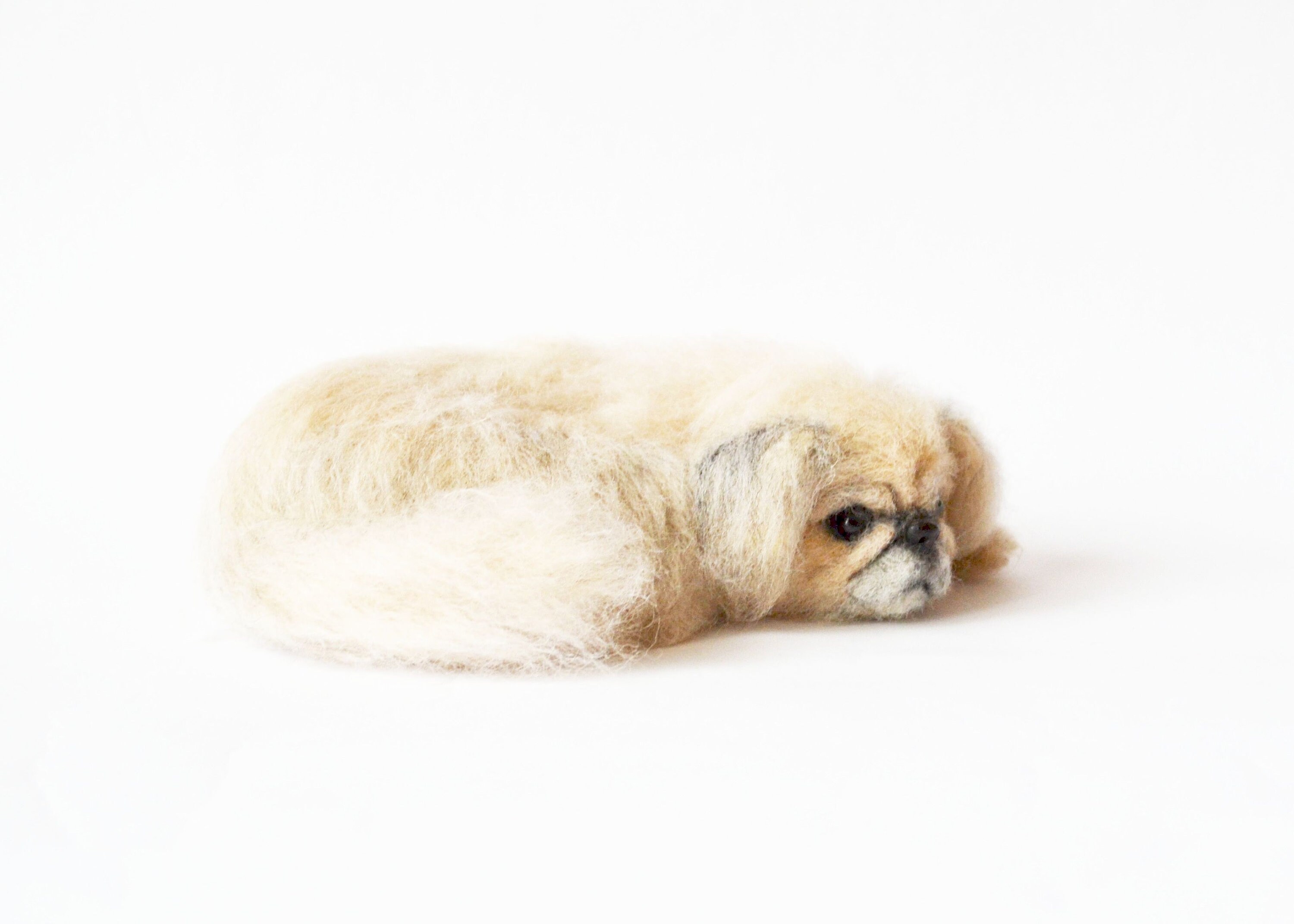 Miniature Pekingese Custom Dog Sculpture Figurine, Felt Portrait ...