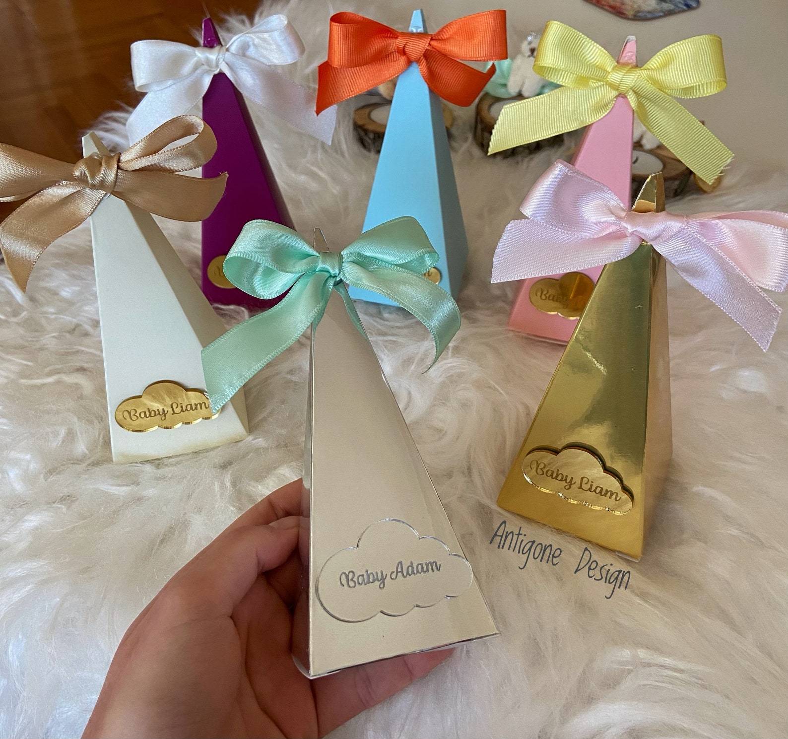 Custom Cone Box Personalized Candy Box Gift Party Paper Box | Etsy