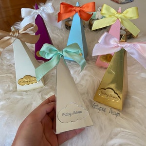 Custom Cone Box, Personalized Candy Box Gift, Party Paper Box, Candy ...