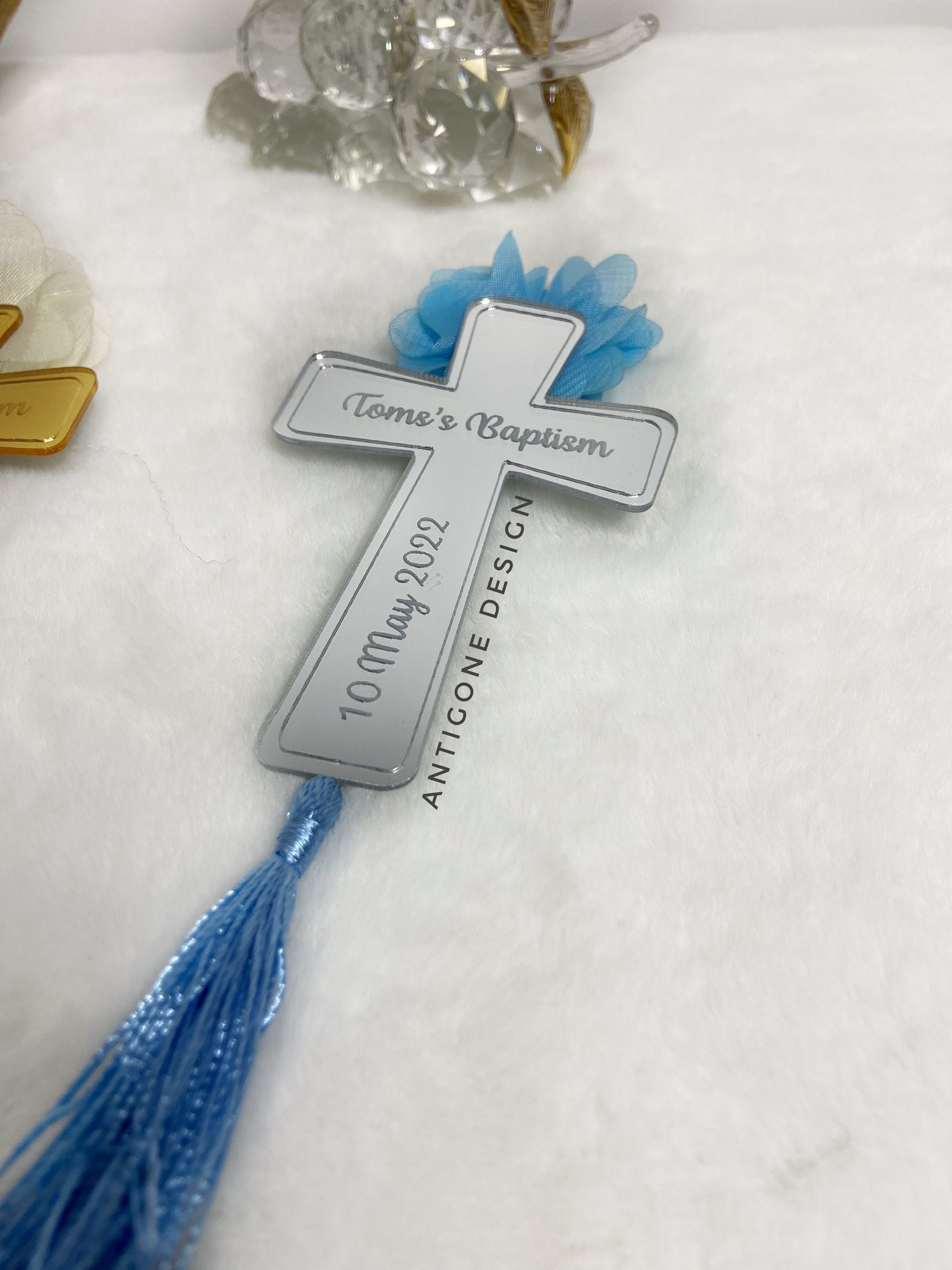 Custom Baptism Cross Magnet Birthday Gifts Baby Shower - Etsy