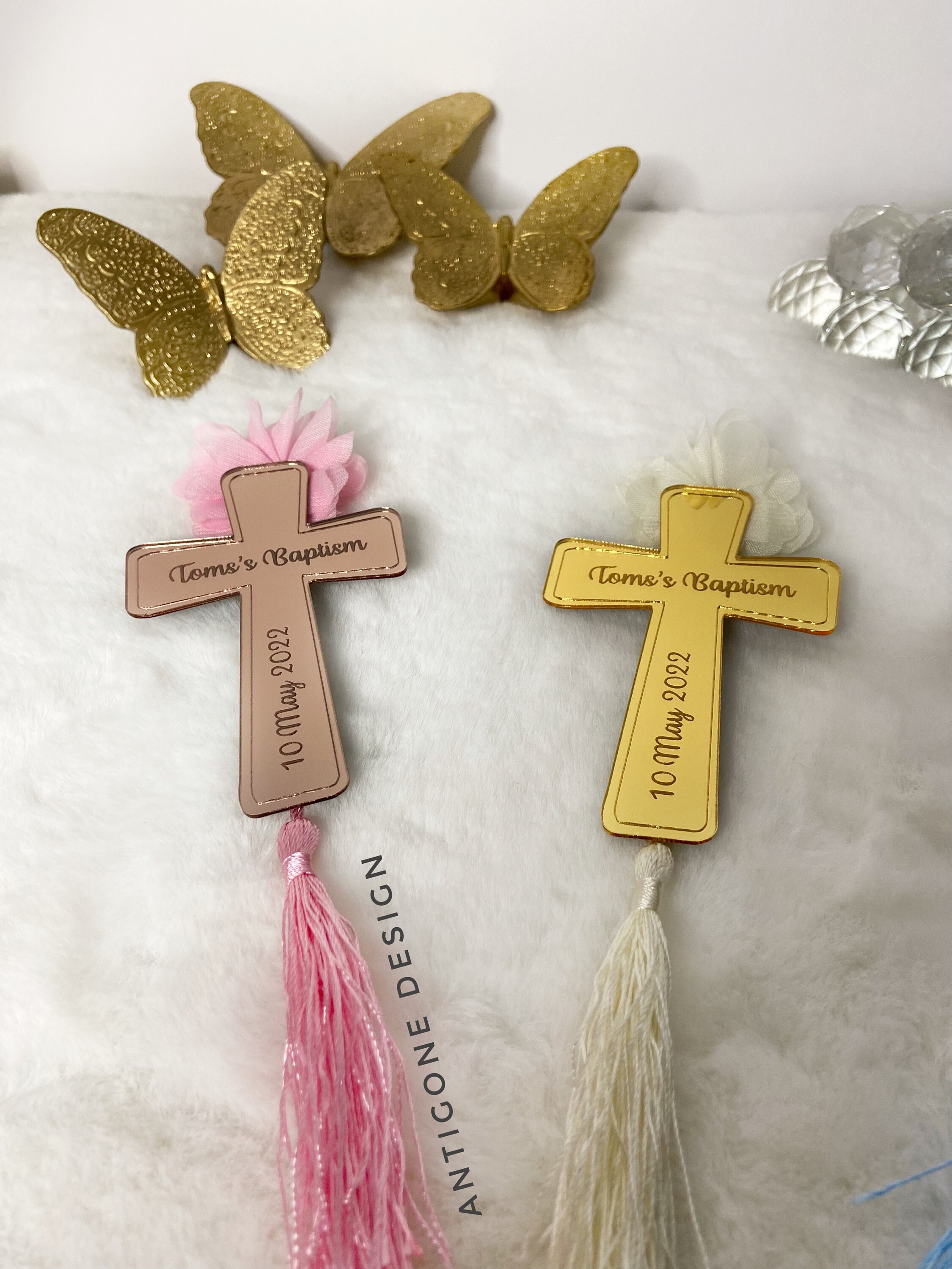 Custom Baptism Cross Magnet Birthday Gifts Baby Shower - Etsy