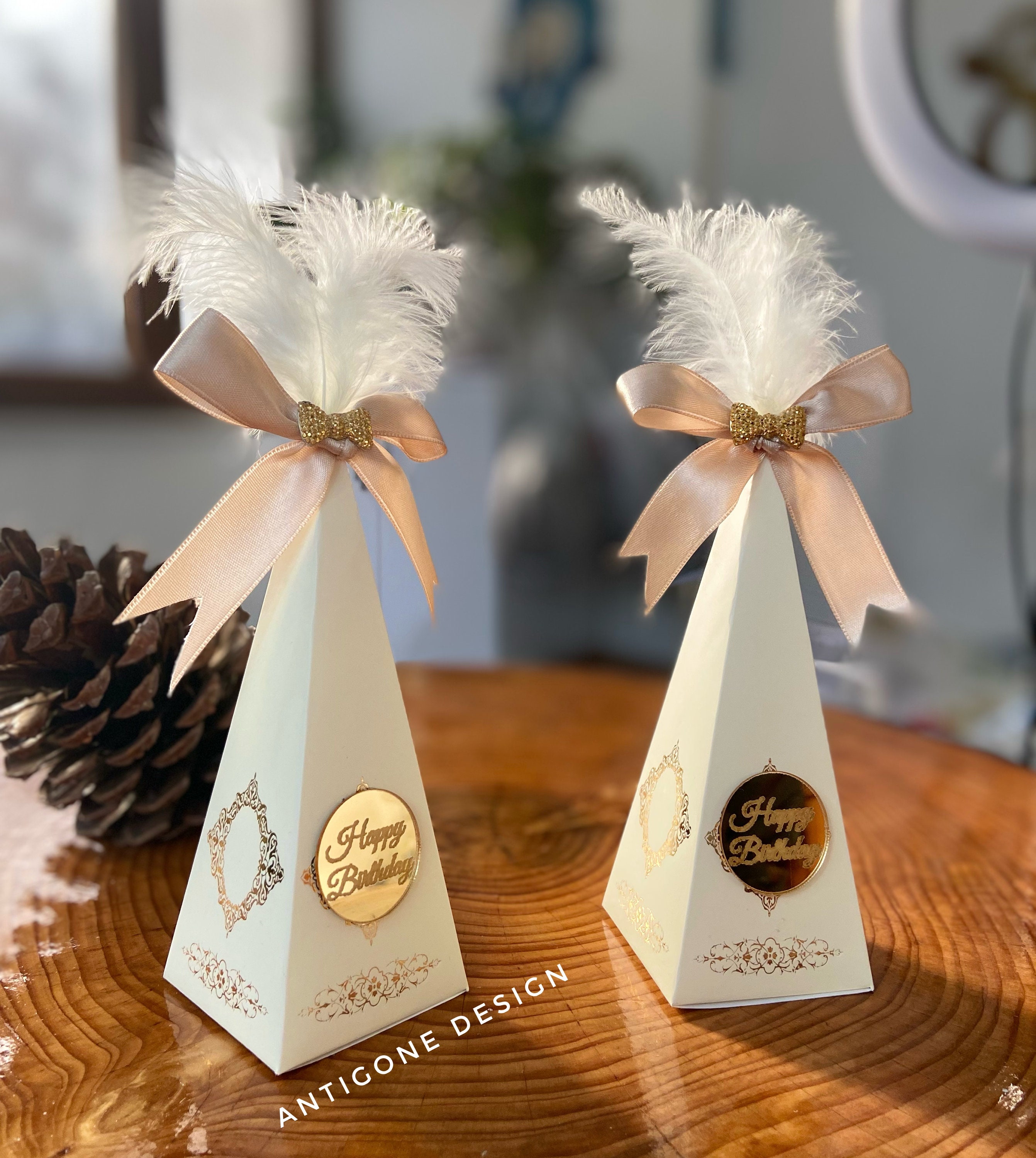 Custom Cone Box Personalized Candy Box Gift Party Paper Box | Etsy