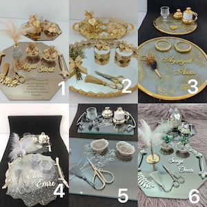 Personalized Engagement Tray Set, Wedding Favors, Bride to Be ...