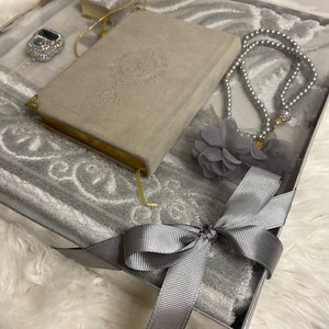 Custom Cold Pressed Quran Gift Set, Mini Quran and Tasbih, Islamic ...