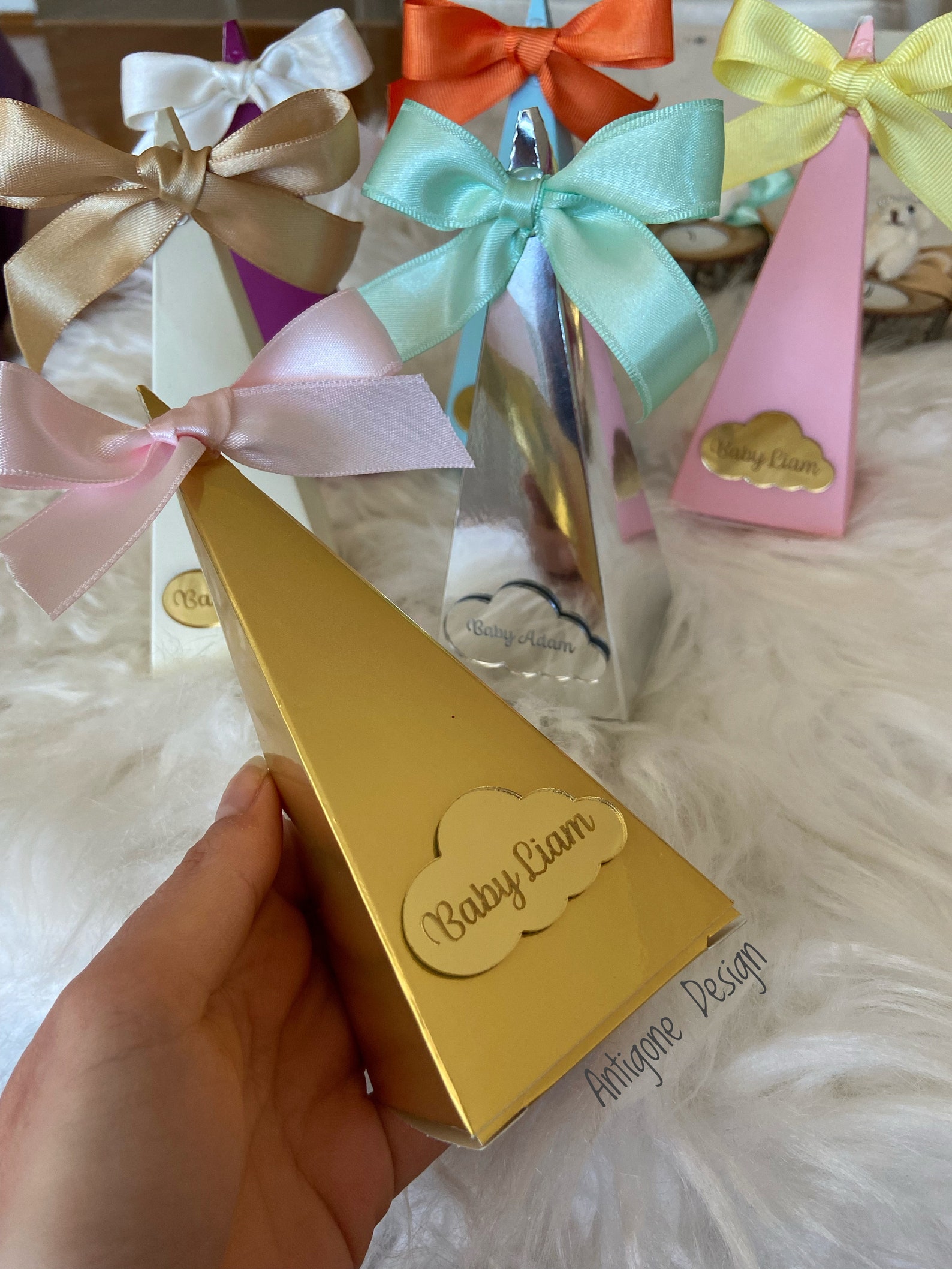 Custom Cone Box Personalized Candy Box Gift Party Paper Box | Etsy