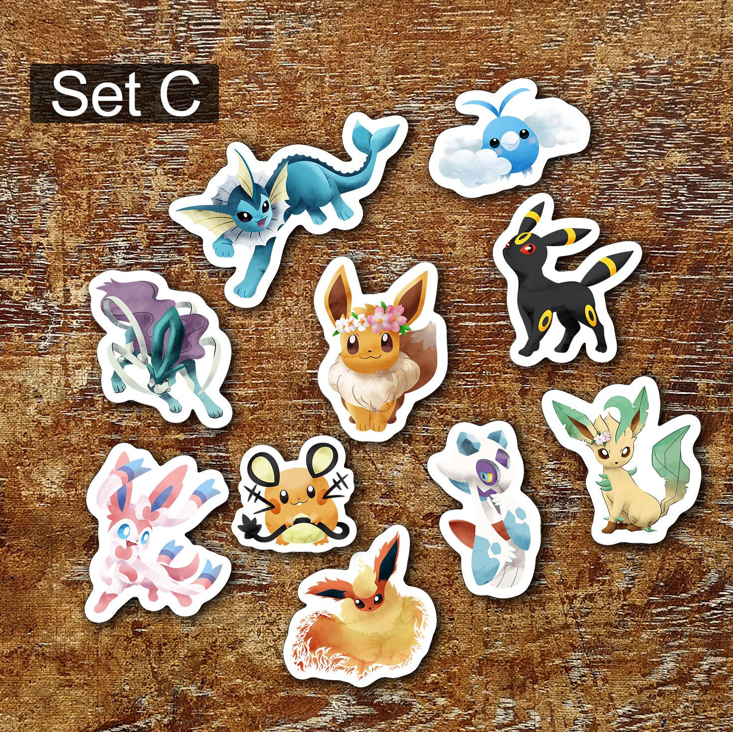 Pokemon Sticker Set - Etsy