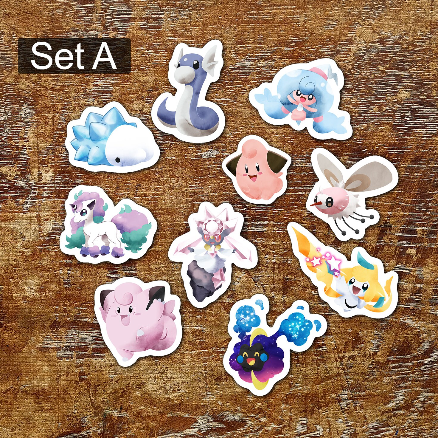 Pokemon Sticker Set - Etsy