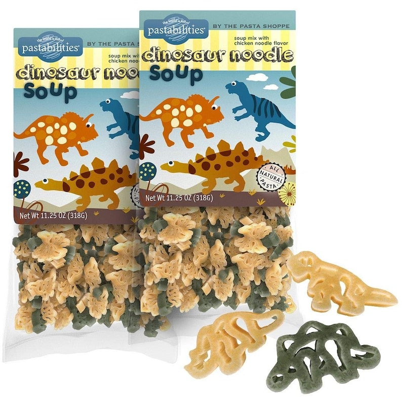 Pastabilities Dinosaur Noodle Soup, Fun Dino Shaped Noodles With ...