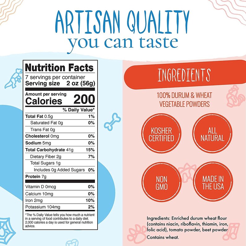 Pastabilities Tennis Pasta, Non-gmo Wheat Pasta 14 Oz (2 Pack) - Etsy