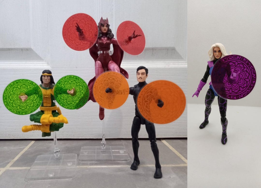 Action Figure Spell Disc Power Effects 1/12 Scale - White and Various ...