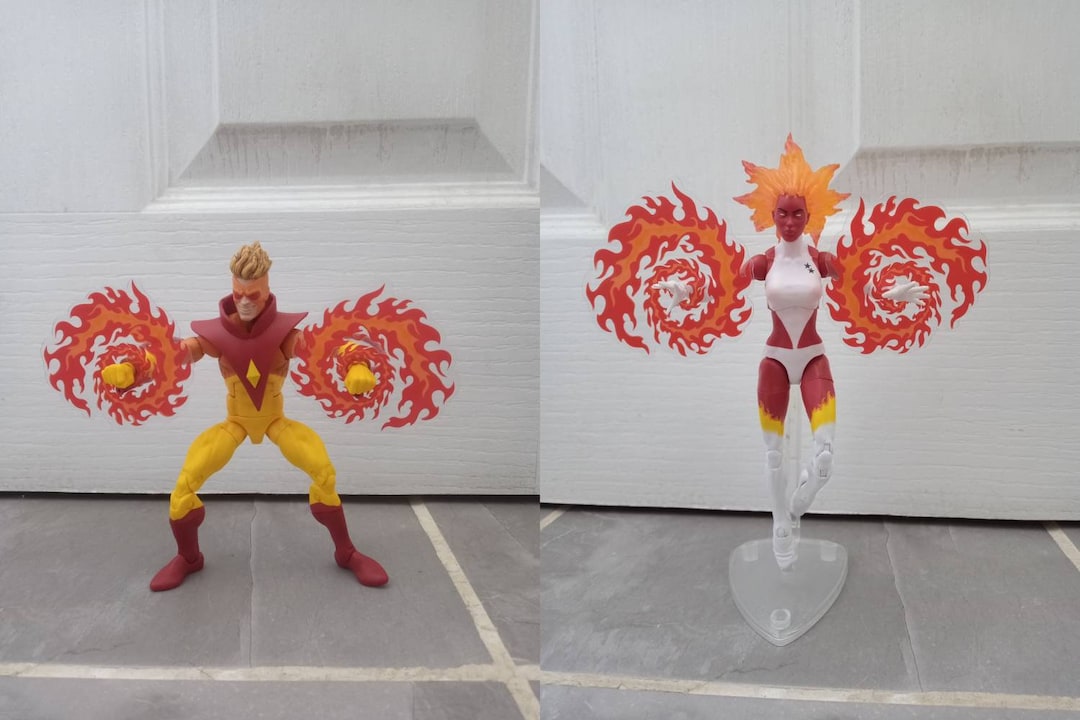 Action Figure Fire Power Effects 1/12 Scale - Translucent Red, Orange ...