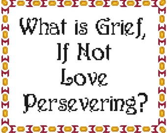 Grief Cross Stitch - Etsy