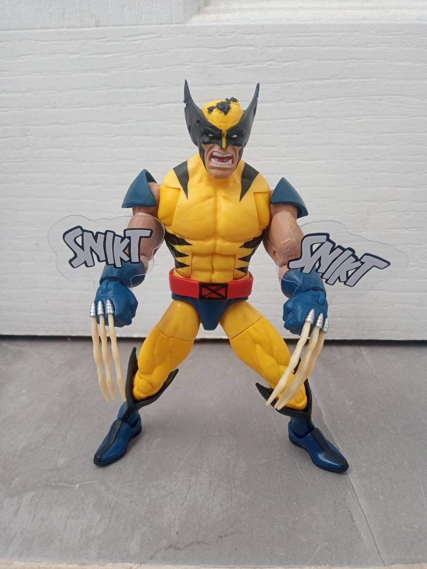 Action Figure Claw-popping Word Effects 1/12 Scale - White on Black X4 ...