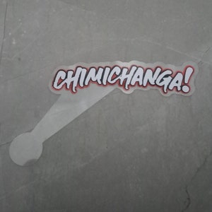 Action Figure Chimichanga Text Effect 1/12 Scale - (7cm Wide X 1.5cm ...