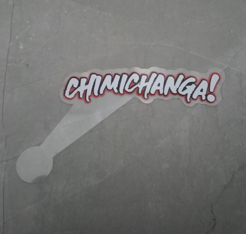 Action Figure Chimichanga Text Effect 1/12 Scale - (7cm Wide X 1.5cm ...