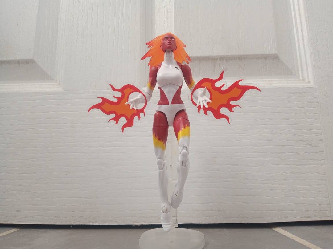 Action Figure Flames Power Effects 1/12 Scale - Translucent Red, Orange ...