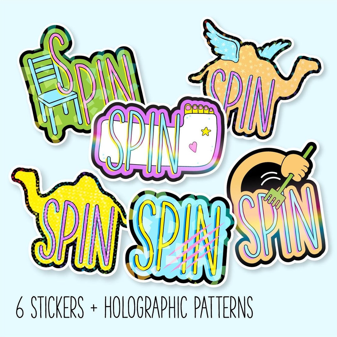 Just Spins Set, 6 Glossy Vinyl Figure Skating Stickers - Etsy