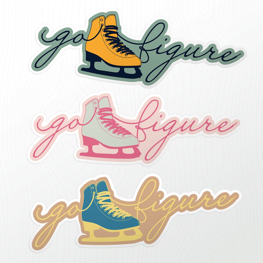 Go Figure, Glossy Vinyl Figure Skating Stickers - Etsy