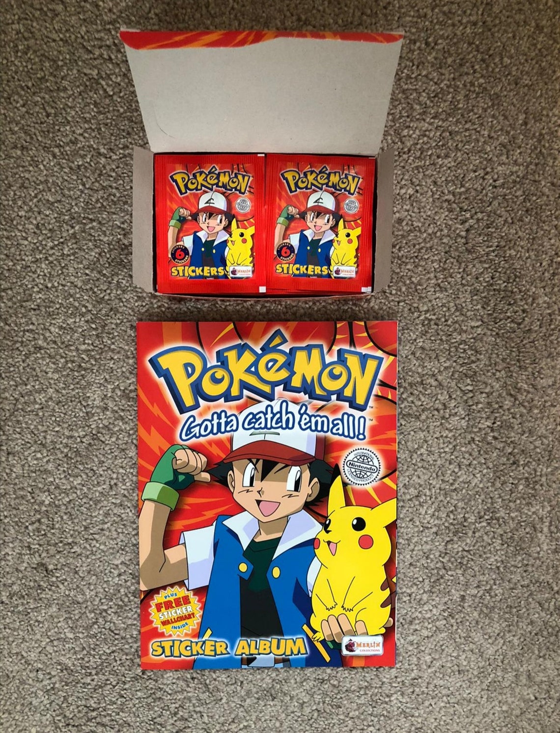 Pokemon Topps Original 1999 Trading Sticker Box 100 Packets | Etsy