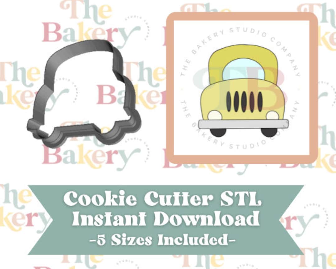 Chubby Front Facing School Bus Cookie Cutter | Front Facing School Bus ...