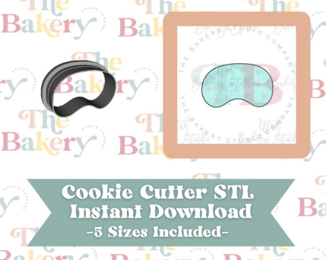 Sleeping Mask Cookie Cutter | Sleeping Mask Cookie Cutter STL | Instant ...