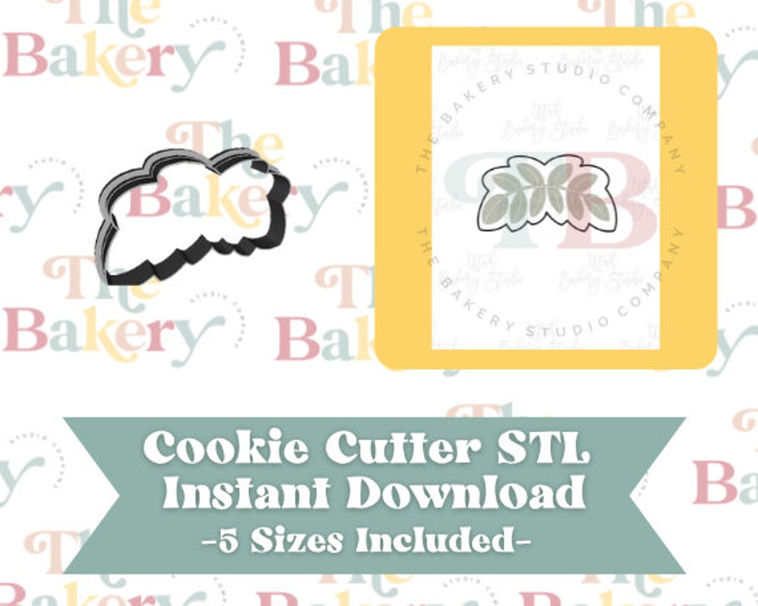 Leaf Ivy Chubby Cookie Cutter | Leaf Ivy Chubby Cookie Cutter STL ...