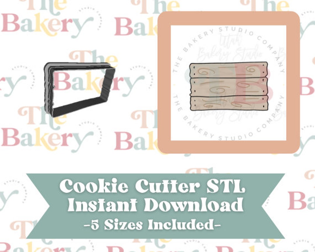 Wood Plaque Cookie Cutter | Wood Plaque Cookie Cutter STL | Instant ...
