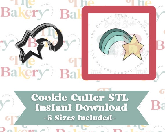 Funky Shooting Star Cookie Cutter Funky Shooting Star Cookie | Etsy