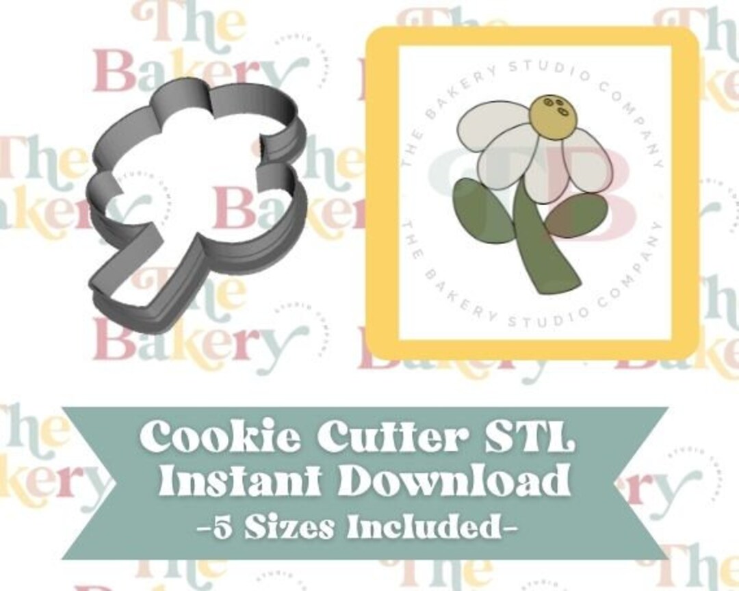 Cute Down Facing Daisy Flower Cookie Cutter | Daisy Flower Cookie ...