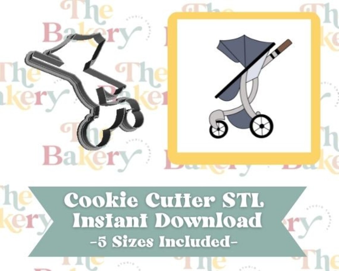 Modern Baby Stroller Cookie Cutter | Modern Baby Stroller Cookie Cutter ...