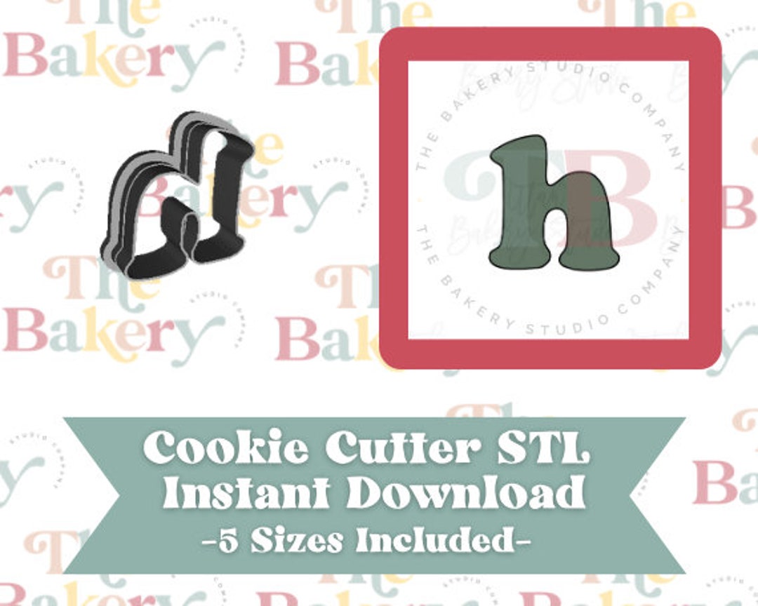 Letter H Cookie Cutter | Letter H Cookie Cutter STL | Instant Download ...