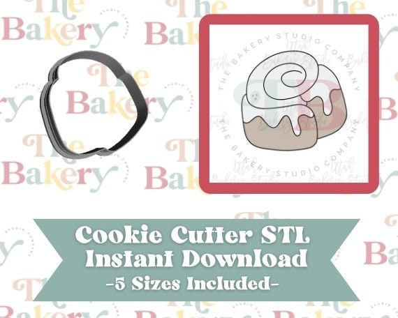 Chubby Cinnamon Roll Nice Buns Cookie Cutter Chubby | Etsy